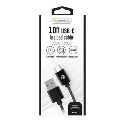 Mizco USB-C Braided Cables, 10, Black – Lute Locker